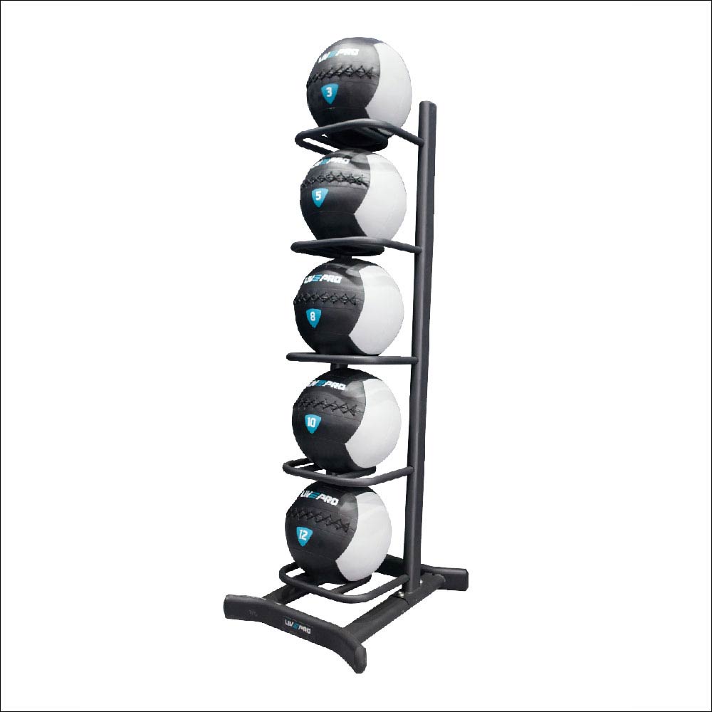 Купить стойка для медицинских набивных мячей LIVEPRO Wall ball rack ...